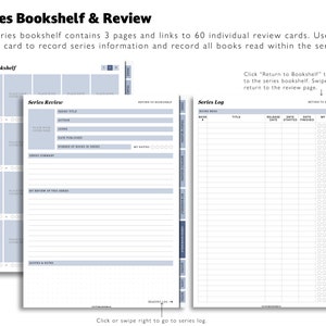 Digital Reading Log, Goodnotes Book Tracker, Digital Book Review ...