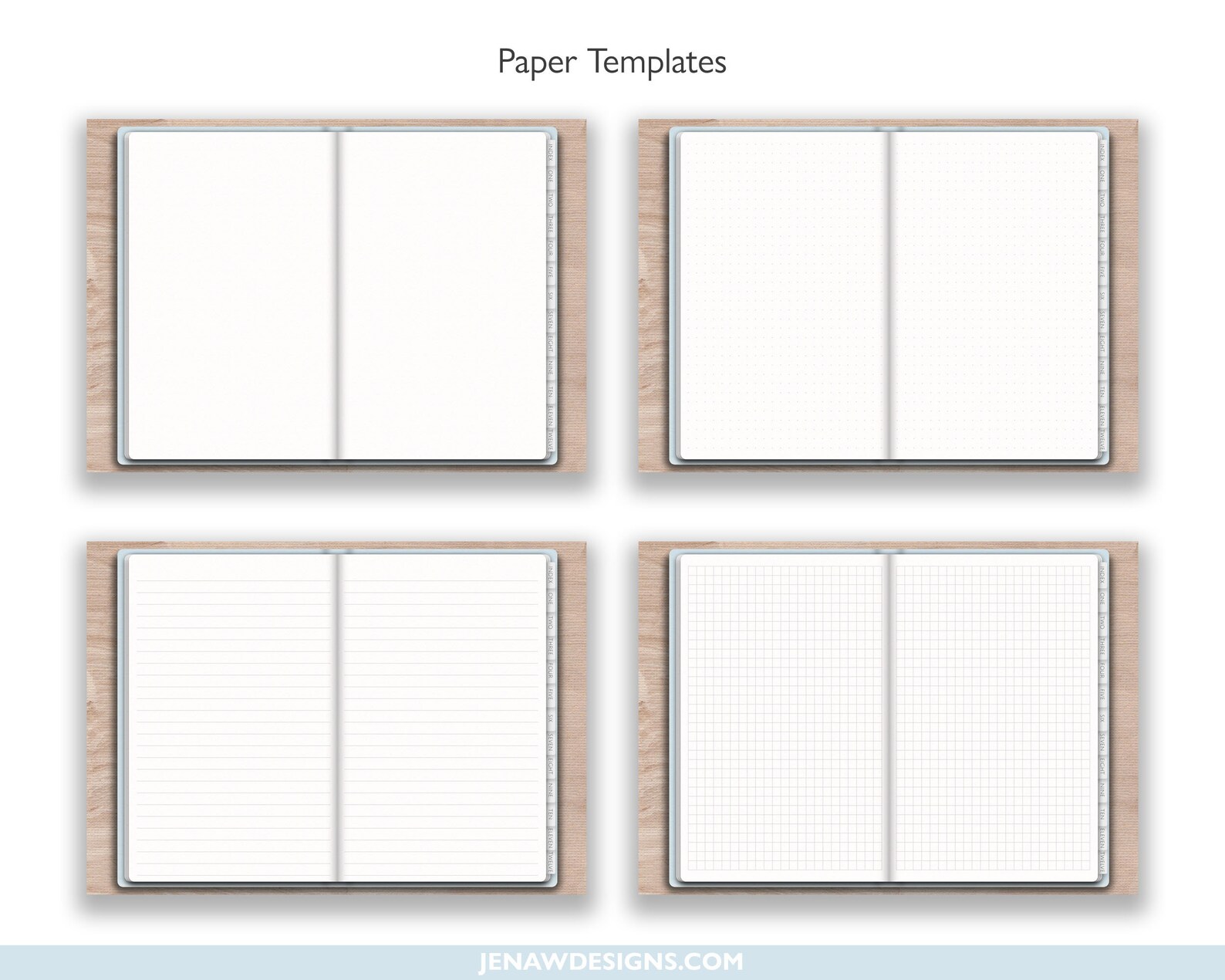 12 Subject Digital Notebook 2 Page Landscape Notebook - Etsy