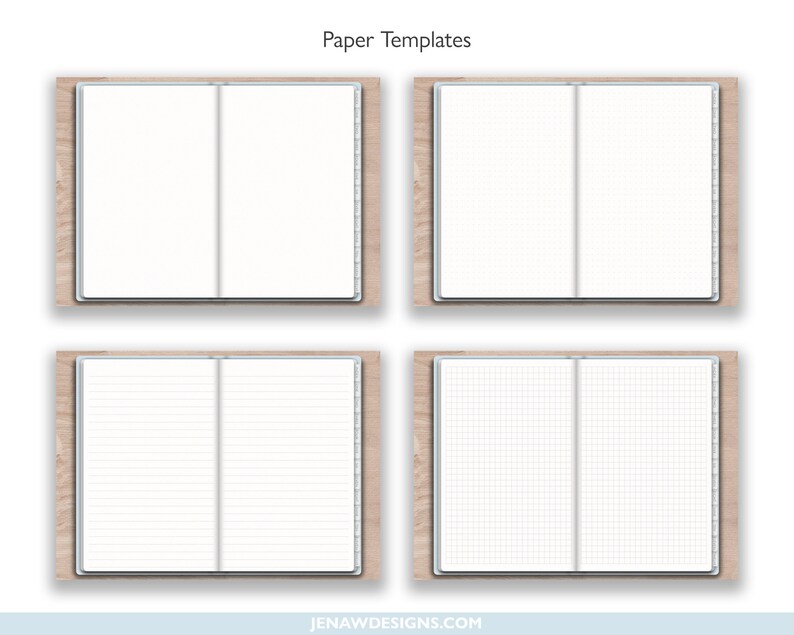 12 Subject Digital Notebook 2 Page Landscape Notebook - Etsy
