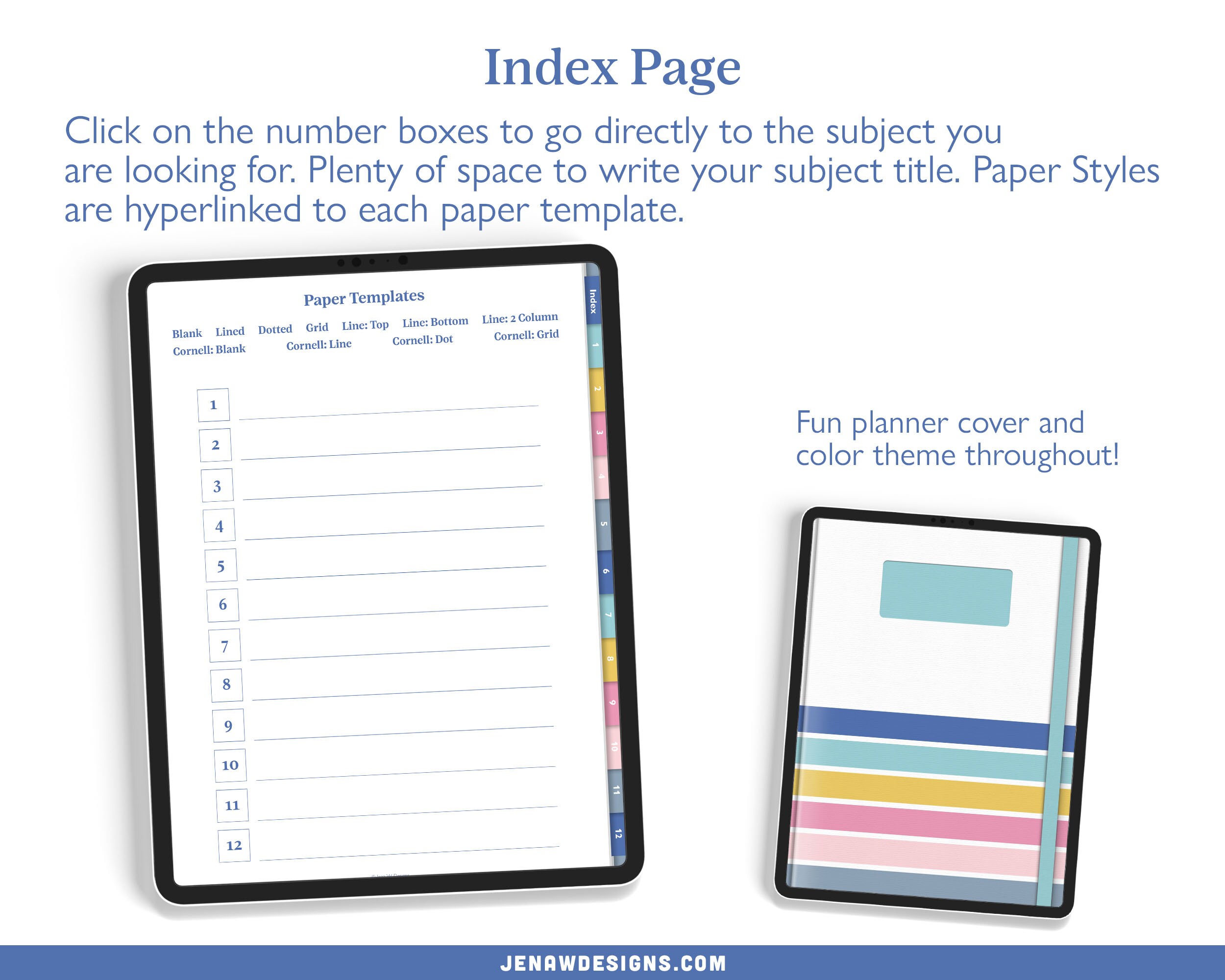 Digital Notebook With Tabs Goodnotes Notebook Ipad Notebook - Etsy