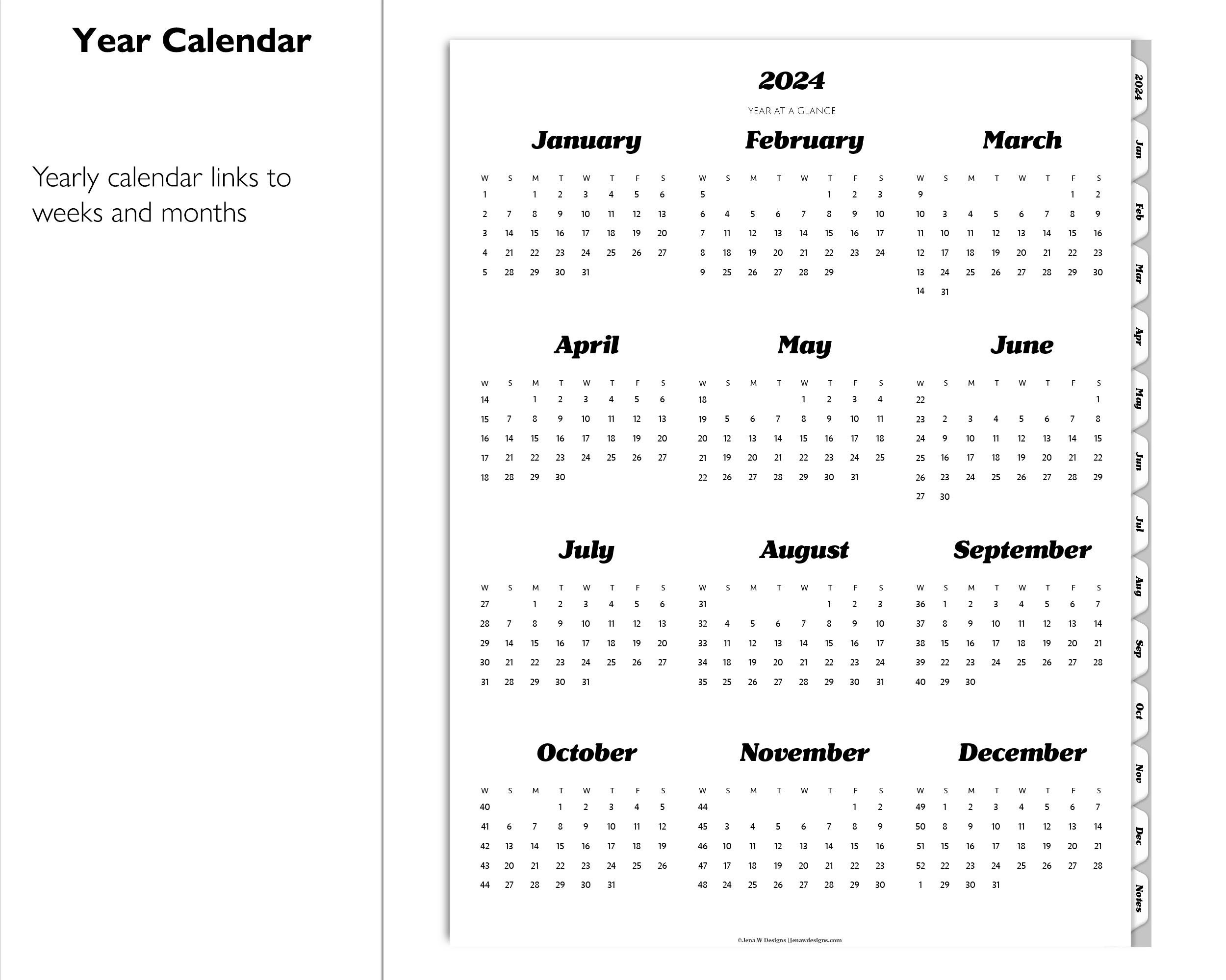 2024 Simple Goodnotes Planner Basic Dated Monthly Weekly - Etsy