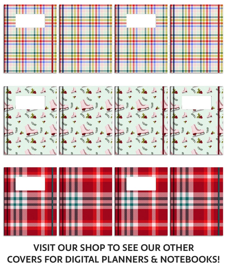 Christmas Digital Planner Covers: Winter Holiday Journal (PDF) - Etsy