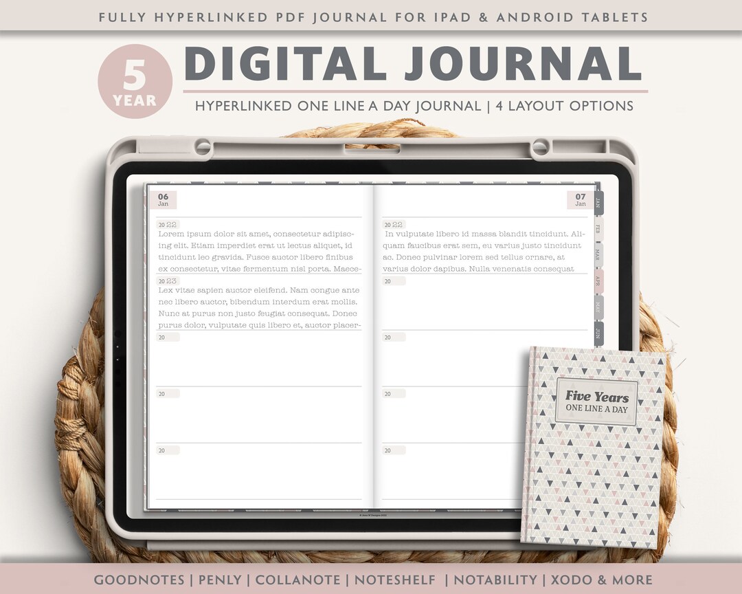 5 Year Daily Digital Journal, Realistic Landscape Journal, 365 Daily ...
