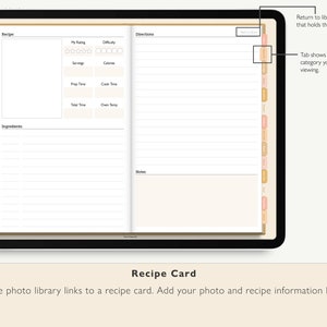Recipe Book Digital, Weekly Meal Planner, Digital Cook Book, Goodnotes ...