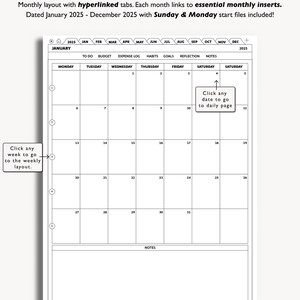 2025 Daily Weekly Monthly Digital Planner for Goodnotes, Minimalist ...