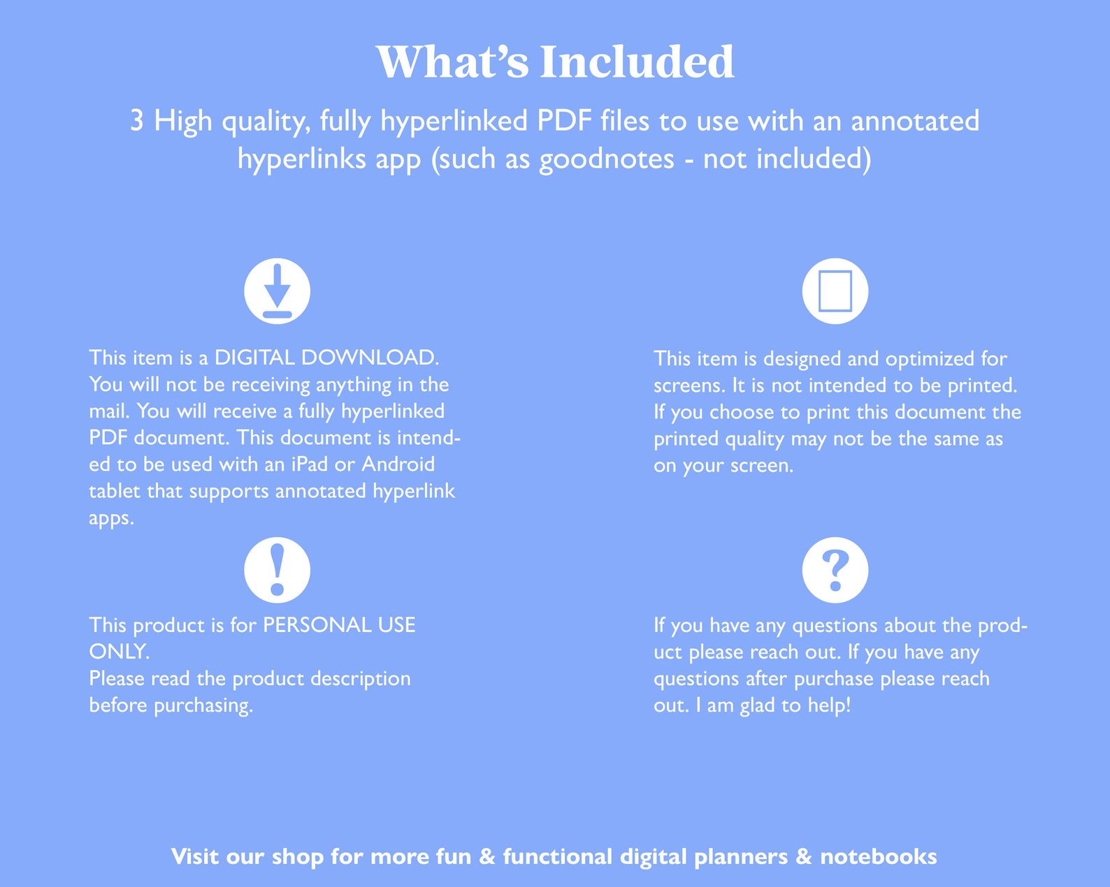 5 Year Daily Digital Journal 365 Daily Journal Hyperlinked - Etsy