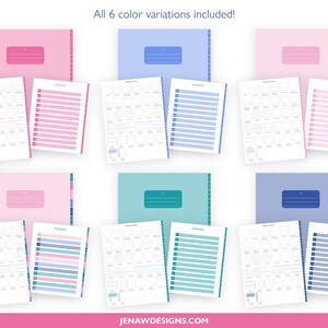 12 Subject Digital Notebook With Tabs, Digital Notebook Bundle ...