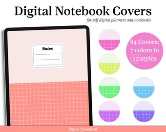 20 Digital Notebook Covers Goodnotes Notebook Covers 14 - Etsy