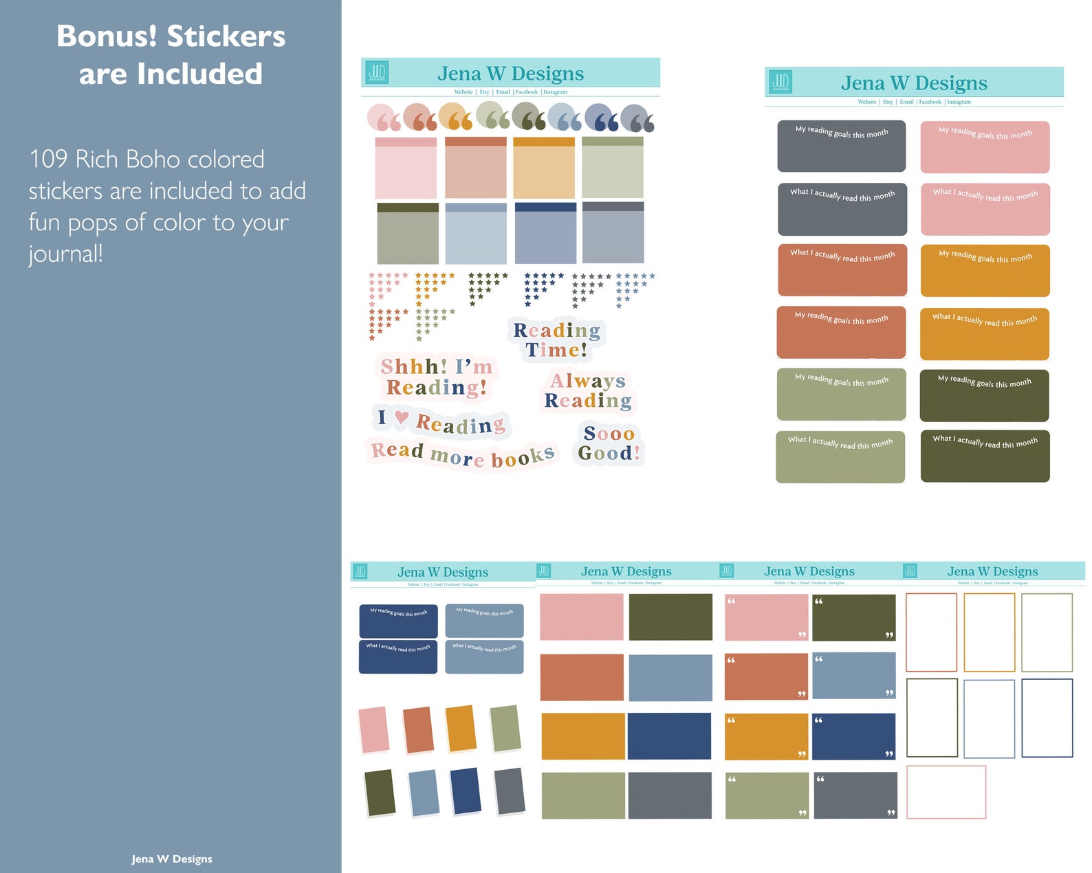 Digital Reading Journal Digital Book Journal for Goodnotes - Etsy