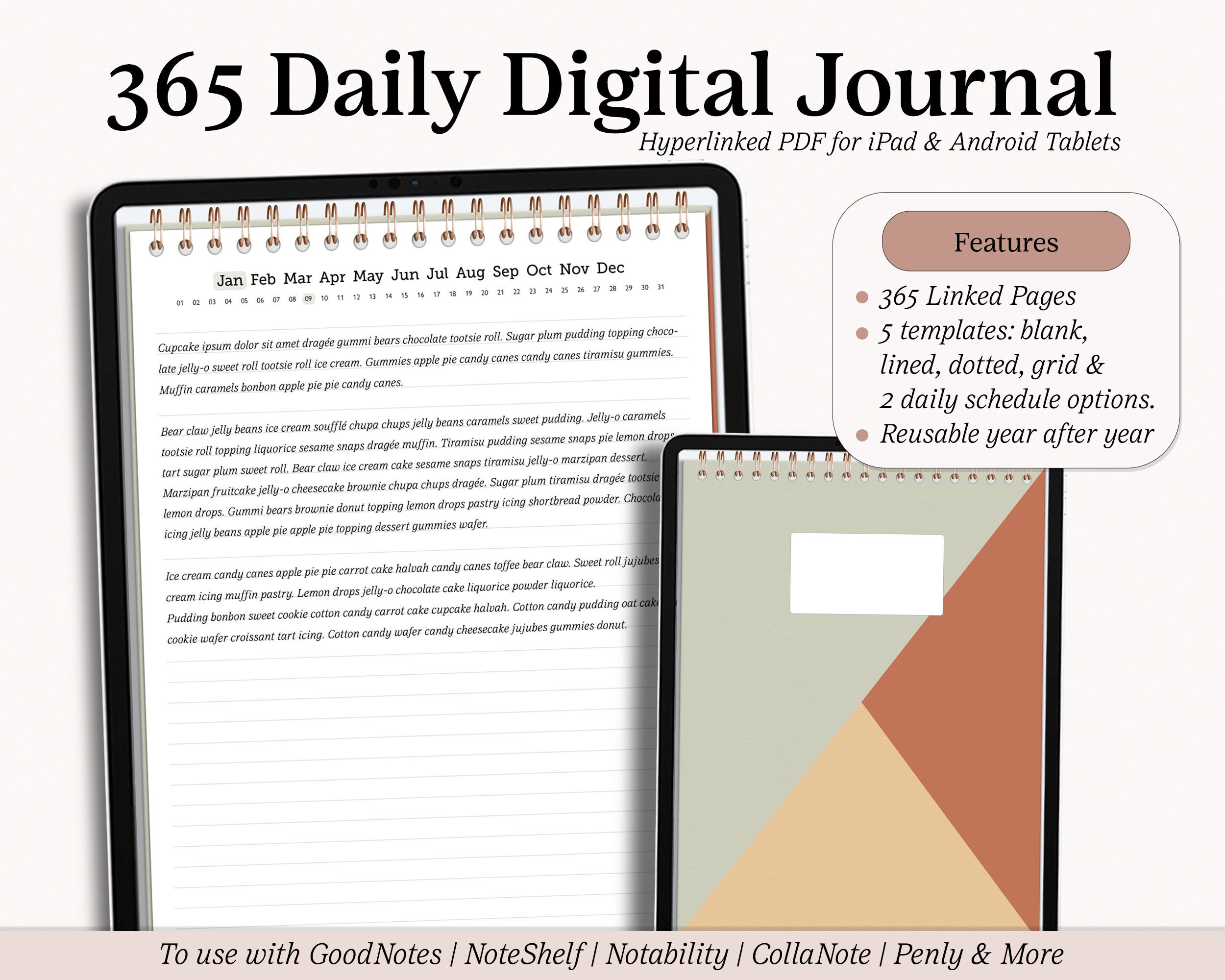 Digital Journal, Digital Journal Goodnotes, Daily Digital Journal, 365 ...