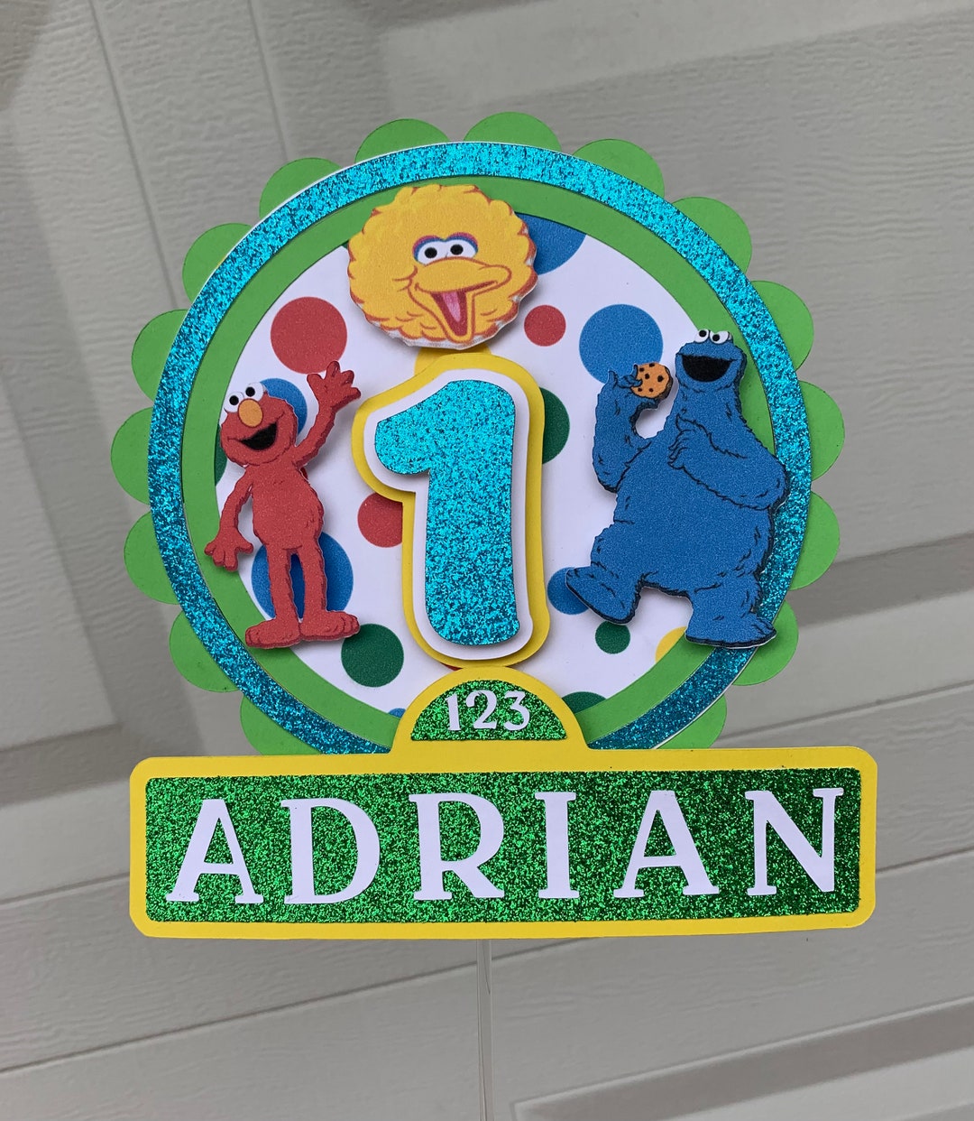 Sesame Street Cake Topper , 3D Cake Topper, Cupcake Toppers, Birthday ...
