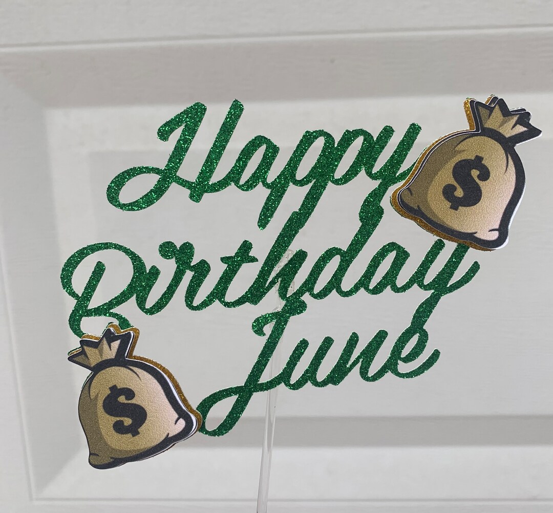 Money Bag Cake Topper Party Supplies - Etsy