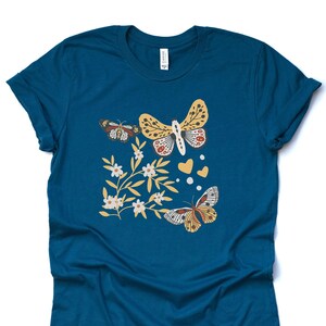 Butterfly Tee, Beautiful Boho Butterflies, Rustic Butterfly Design on ...