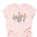 Spring Flowers Tee, Cute Watercolor Pink and Purple Flowers Design ...