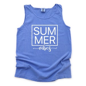 Summer Tank Top, Super Cute Summer Vibes, Simple Summer Tank Design ...