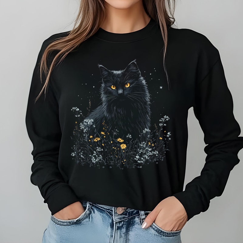Cat Long Sleeve Tees - Etsy