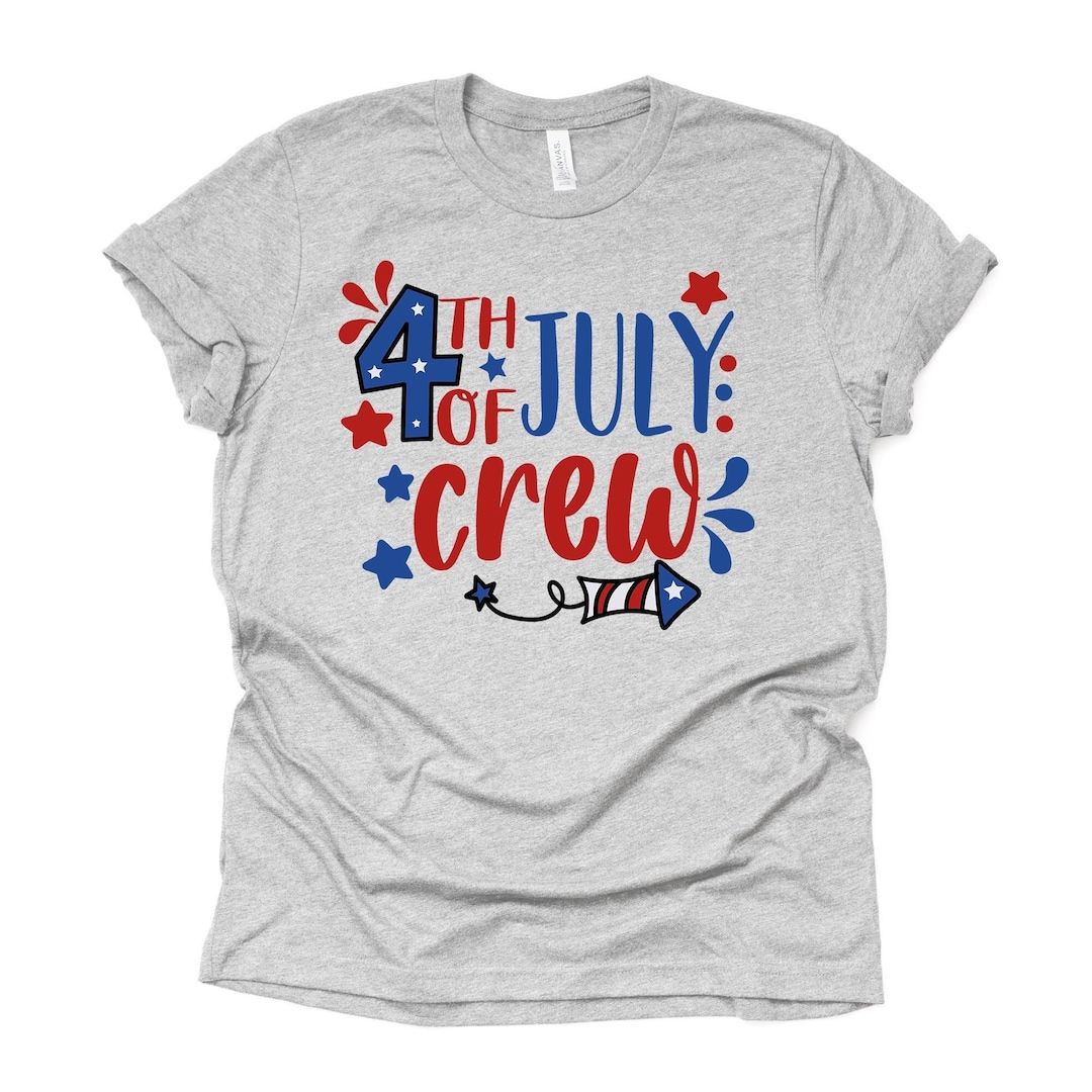 Patriotic Tee, July 4th Crew, July 4th Party, Matching July 4th Kid Design on Premium Unisex ...