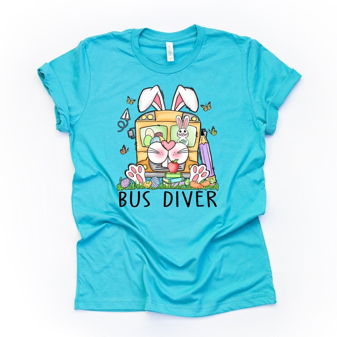 Easter Tee, Cute Easter Bus Driver, Easter School Bus Driver Design ...