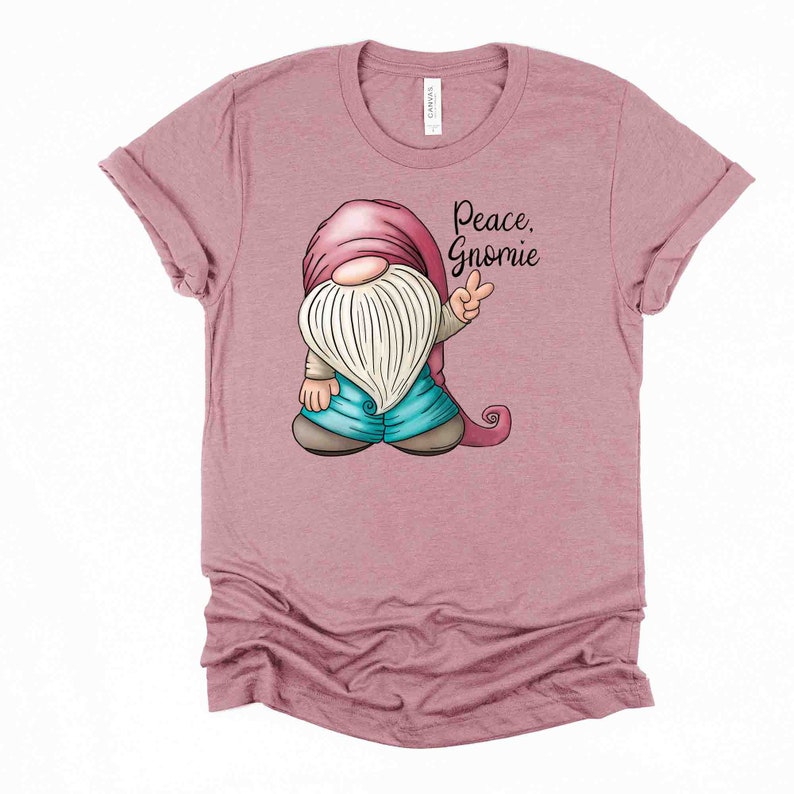 Peace Gnome Unisex T-shirt, Hippie Gnomie Design - Etsy