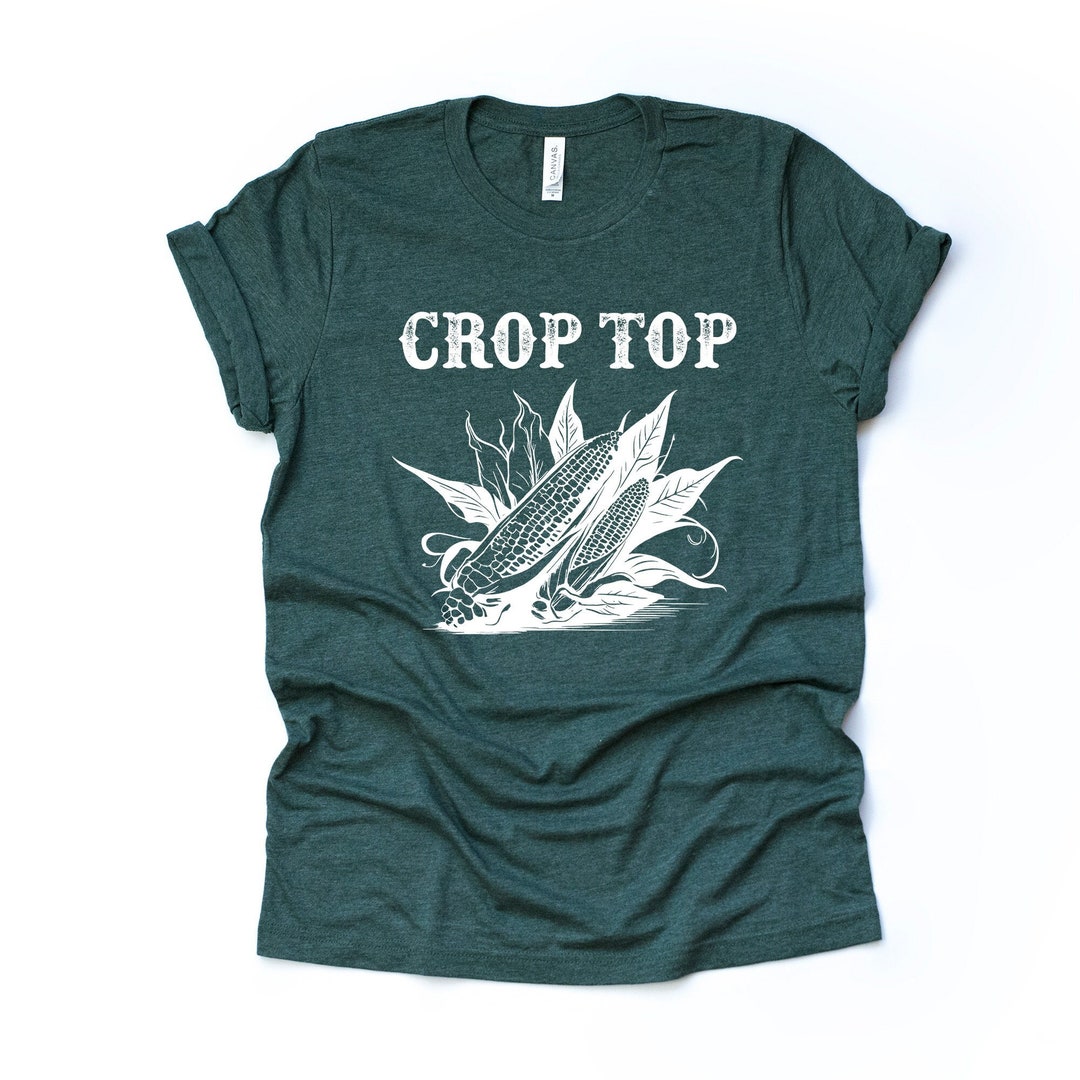 Gardening & Vegetable Corn Tee, Funny Crop Top, Corn Cob Crop Top ...