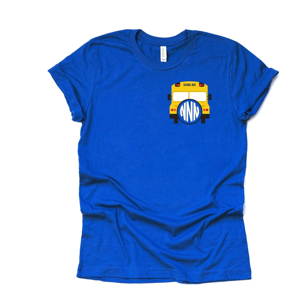 Monogram School Bus Driver Shirt, Custom School Bus Driver Pocket ...