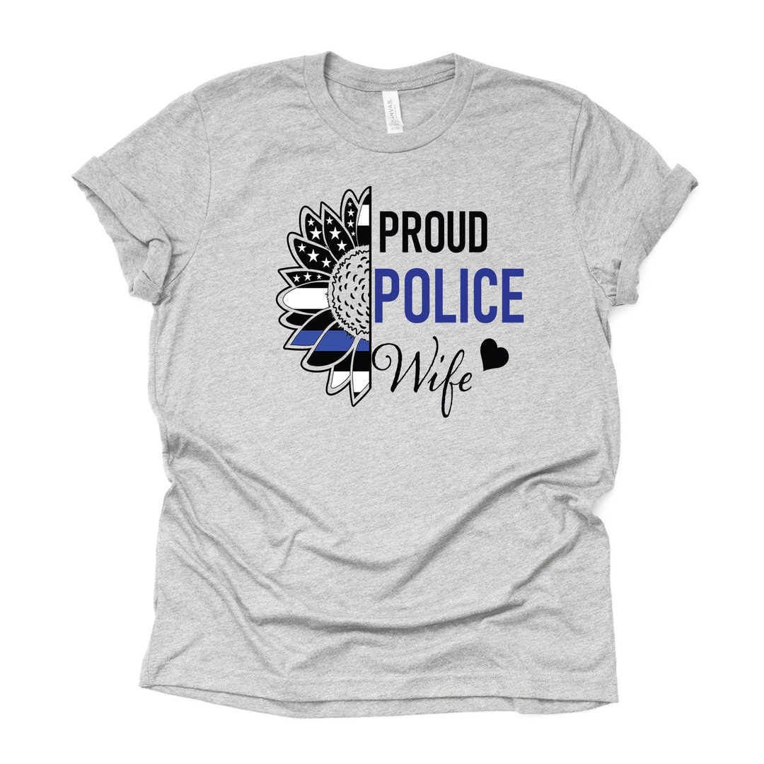 Thin Blue Line Thin Blue Line Wife Sunflower Proud Police - Etsy