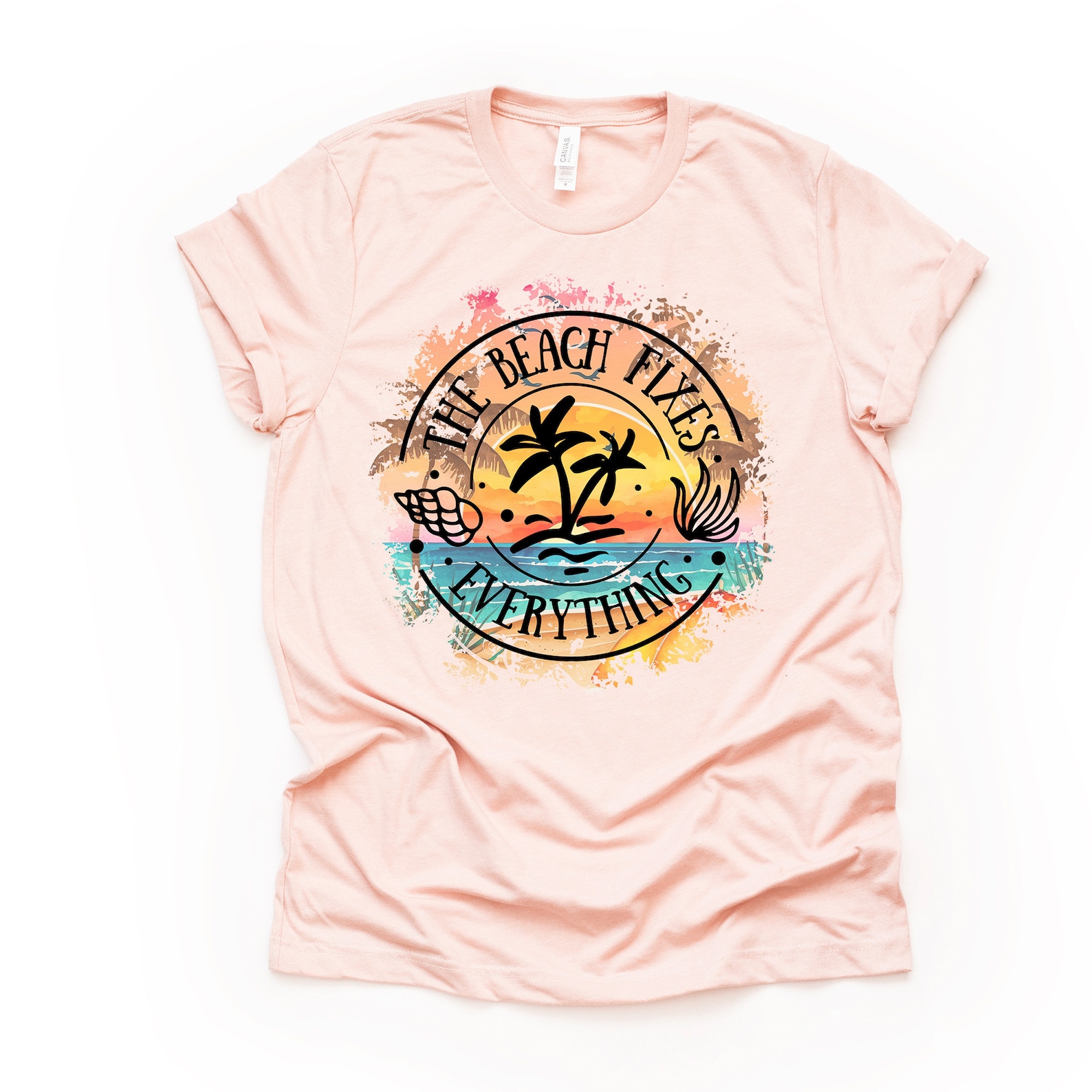 Beach Fixes Everything Tee: Summer Vacation Unisex Shirt - Etsy