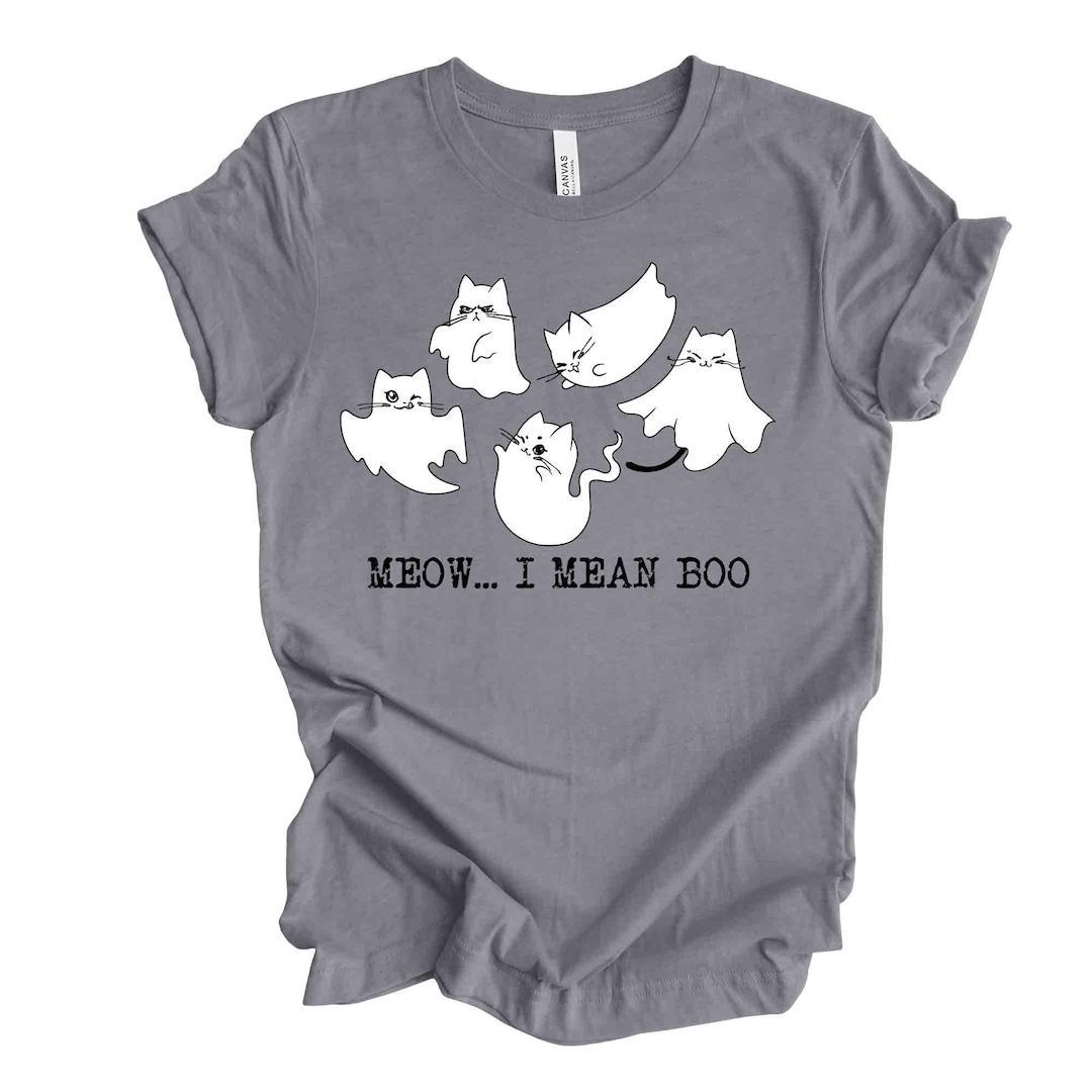 Super Cute Cats in Ghost Costumes, Meow, I Mean Boo Design, Premium ...