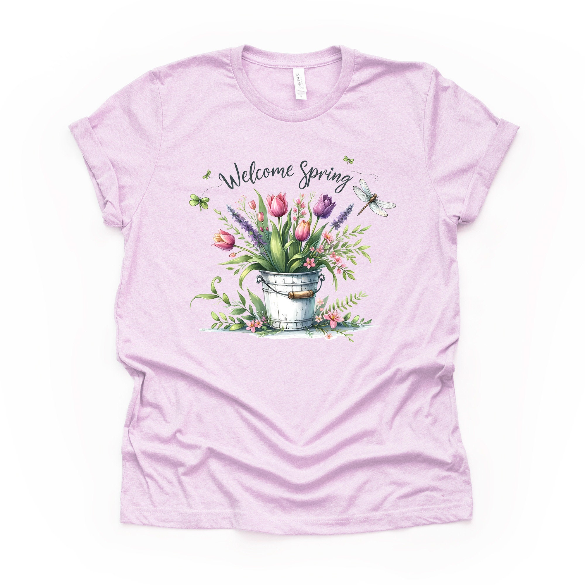 Spring Tulips Tee: Welcome Spring Floral Shirt - Etsy
