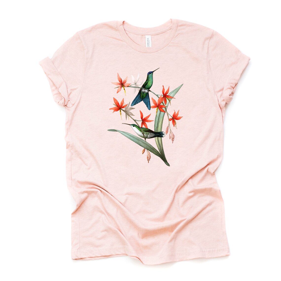 Hummingbird Tee Beautiful Watercolor Hummingbirds Design on - Etsy