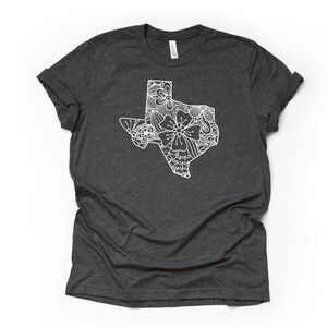 Texas Tee, Texas Flower, Super Fun Texas Mandala Design on Premium ...