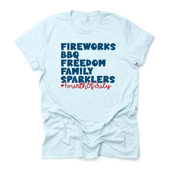 Fireworks BBQ Freedom Family Sparklers Fourth of July - Etsy