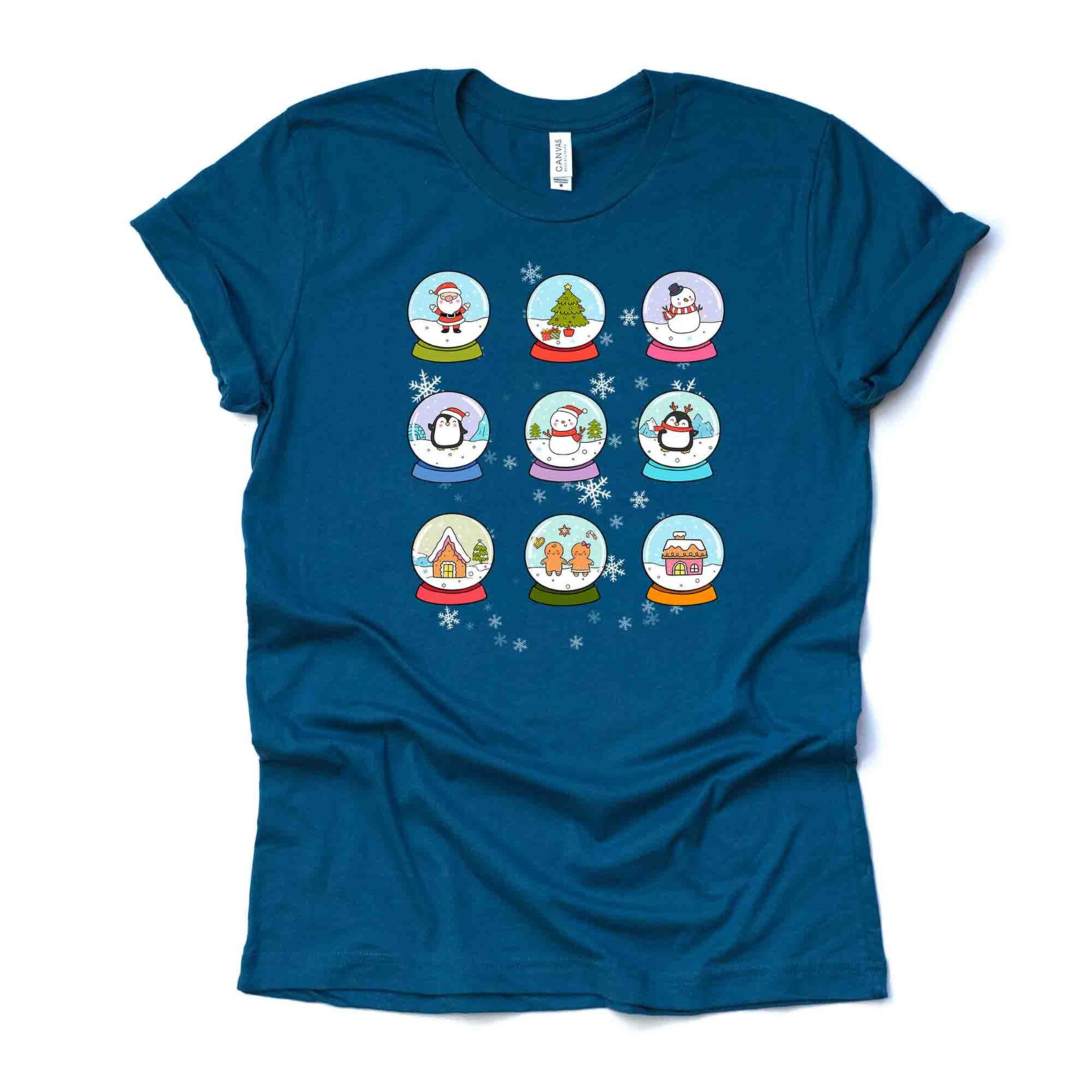 Christmas Snow Globe Tee, Unisex Bella Canvas Shirt - Etsy