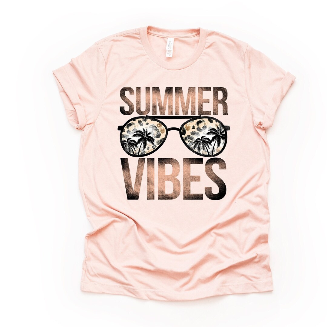 Summer Tee, Fun Summer Vibes in Sunglasses, Summer With Palm Trees ...