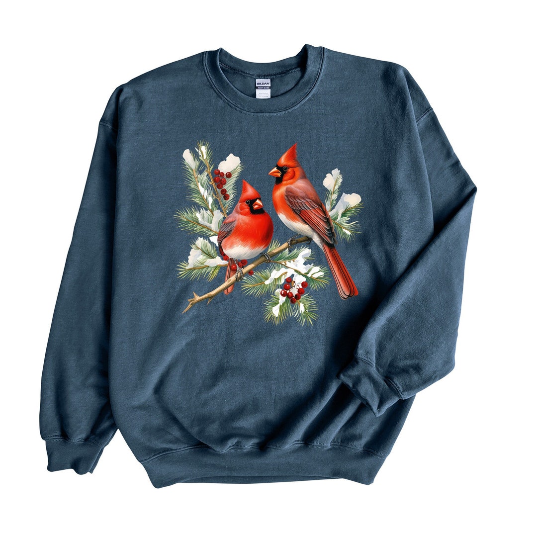 Christmas Sweatshirt, Pretty Red Cardinals, Christmas Cardinals Design ...