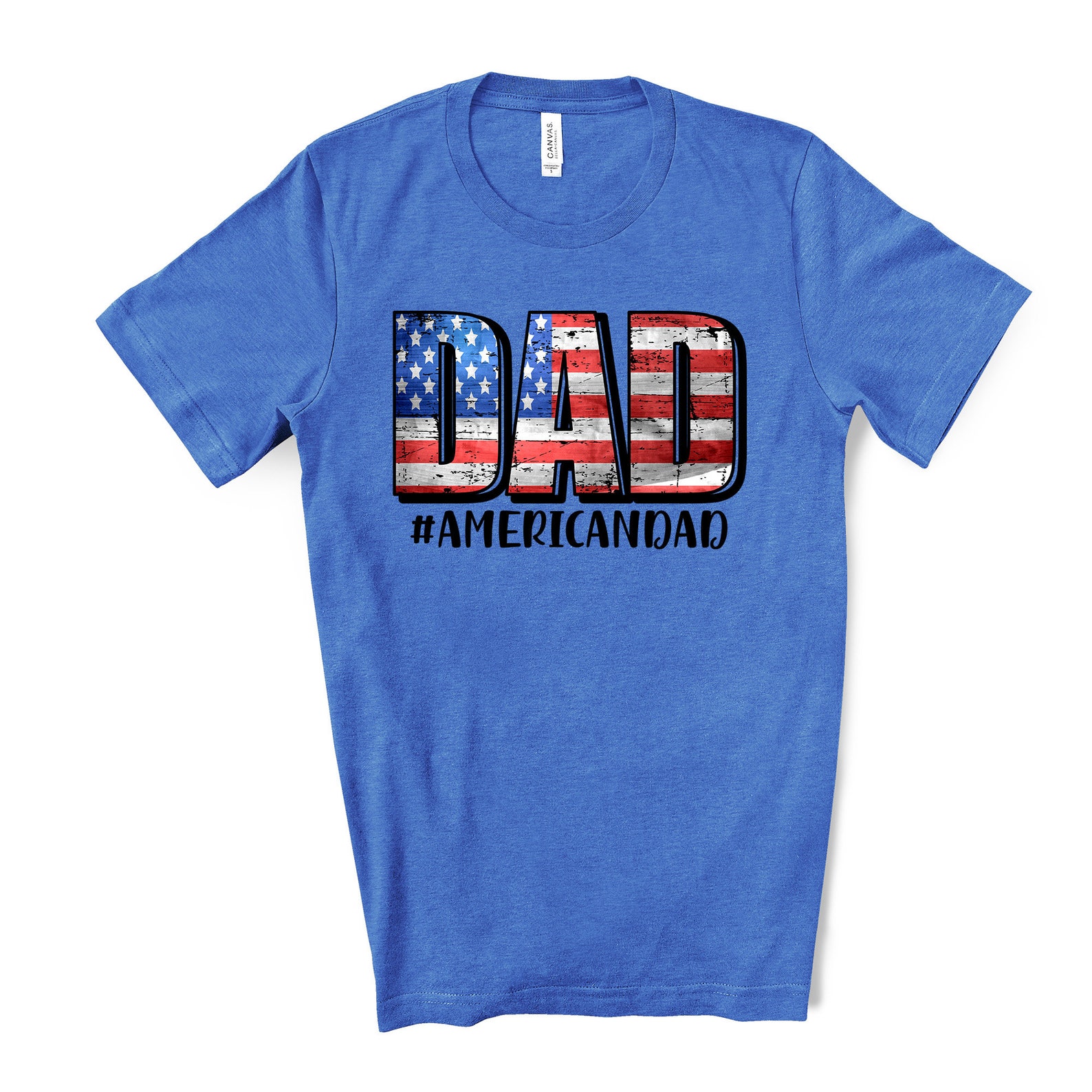 Patriotic Dad Tee DAD With USA Flag American Dad Design on - Etsy