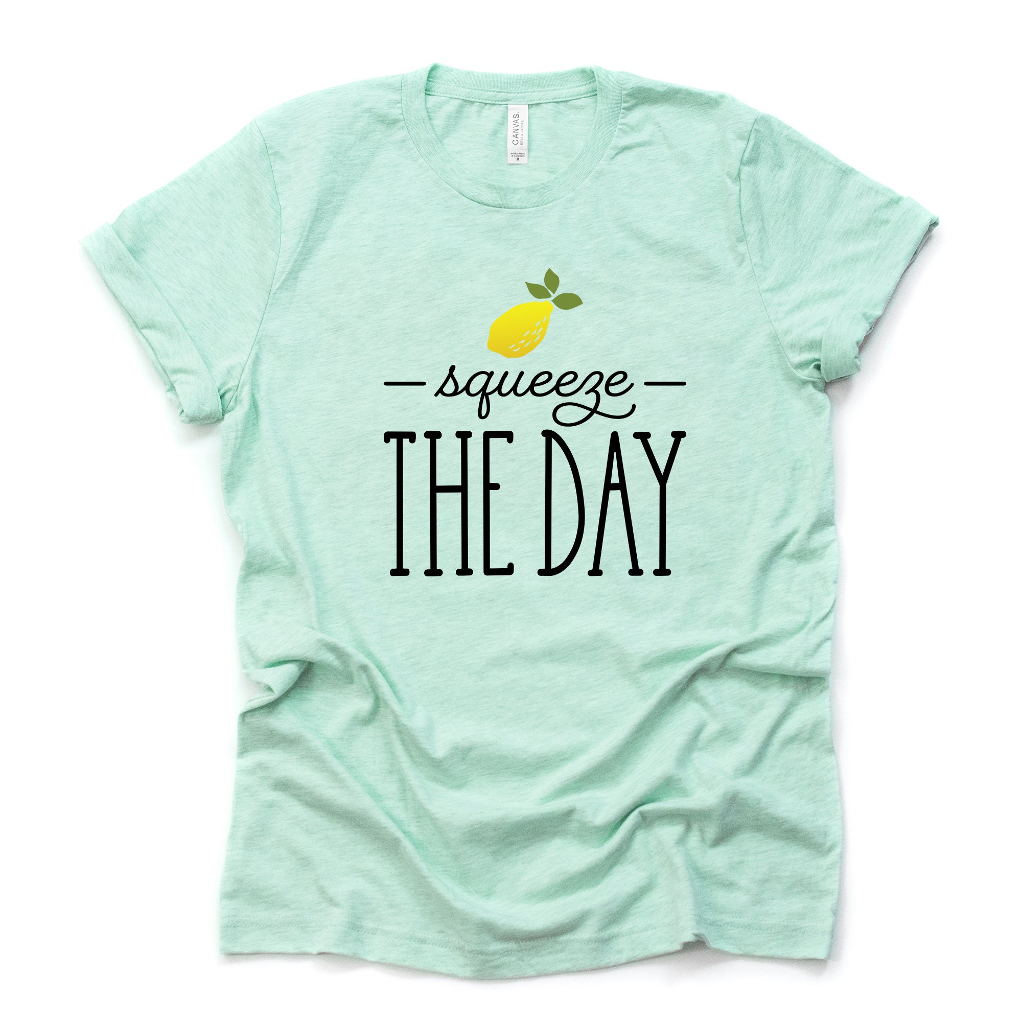Lemon Tee Squeeze the Day Lemon Shirt Fun Lemon Design on - Etsy