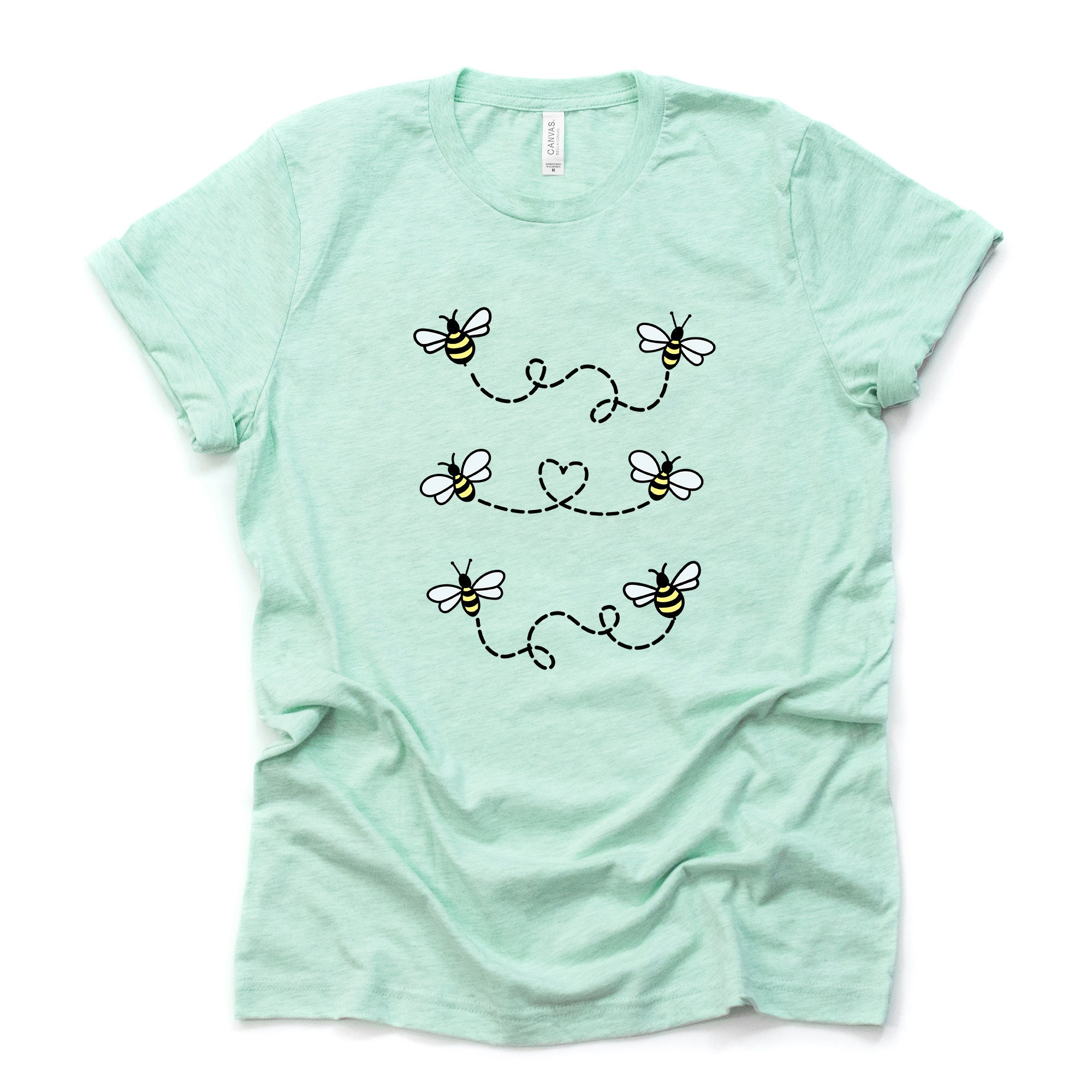 Bumble Bee Tee, Cute Bees Flying Around, Bumble Bees Flying Design on ...