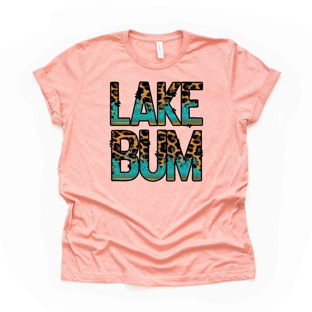 Lake Bum Tee: Leopard Turquoise Design - Bella + Canvas Unisex Shirt - Etsy