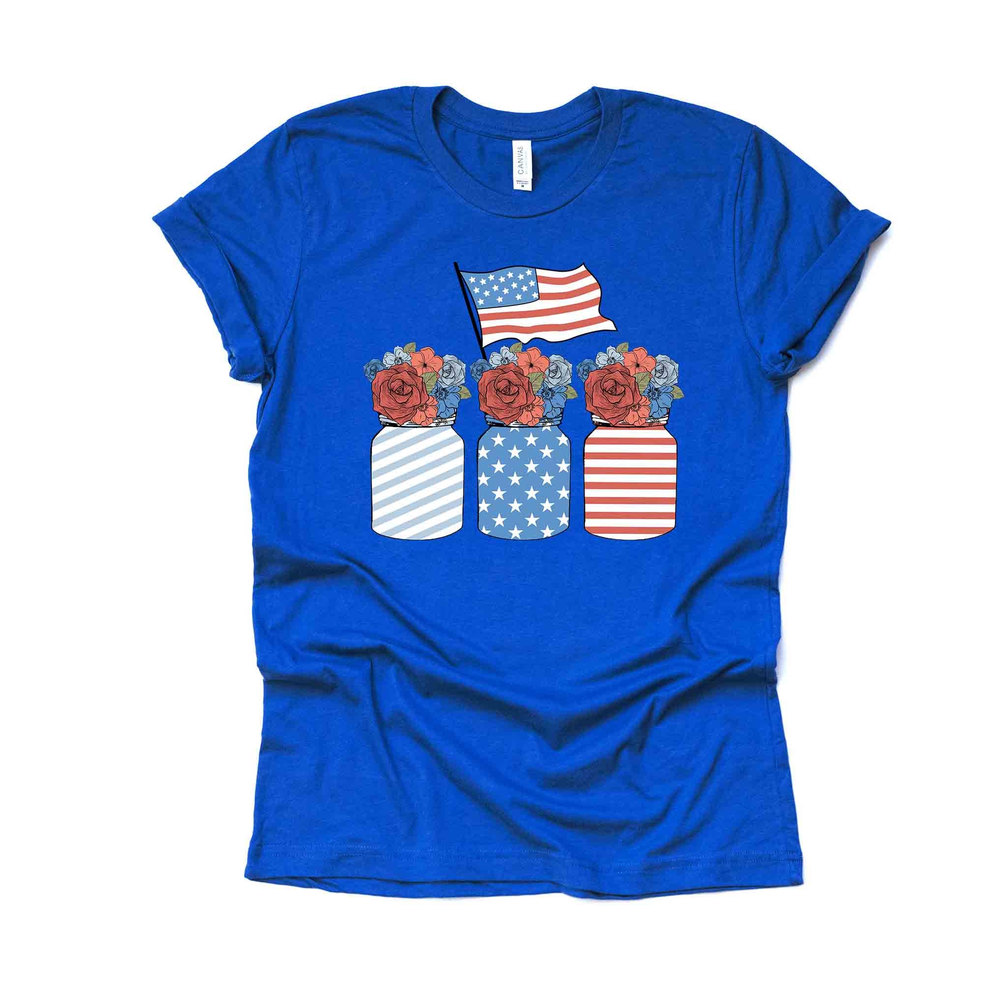 Super Cute Patriotic Jars With American Flag USA Flag Design - Etsy