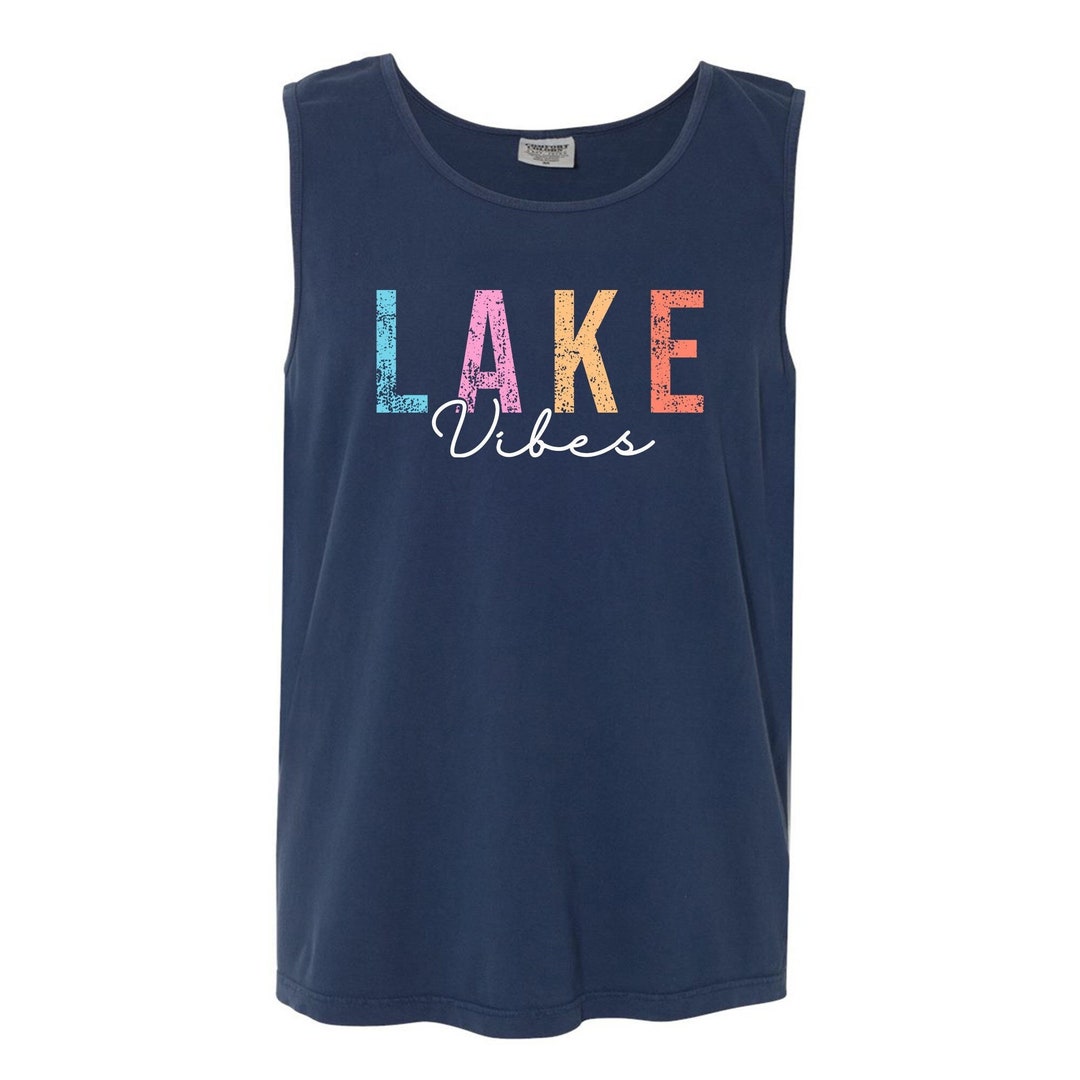 Lake Tank Top, Lake Vibes, Distressed Lake Tank, Lake Vacation, Boating ...