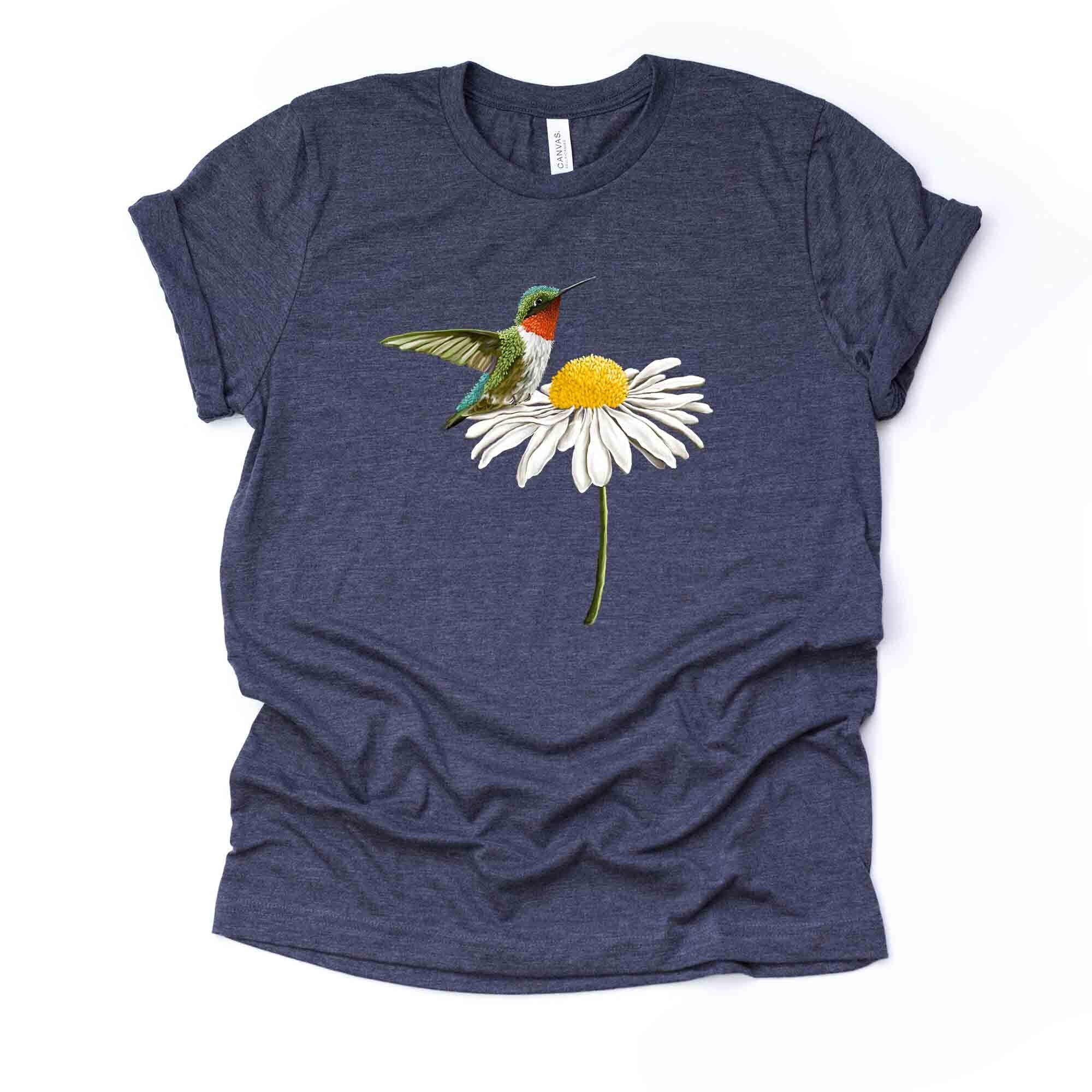 Hummingbird Tee Beautiful Ruby Red Throated Hummingbird on - Etsy