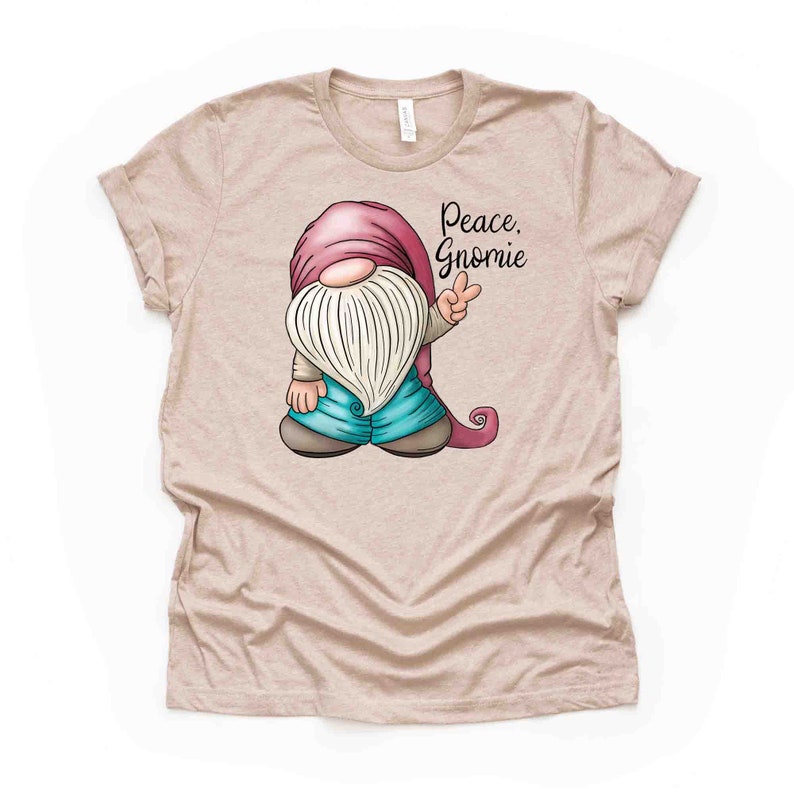 Peace Gnome Unisex T-shirt, Hippie Gnomie Design - Etsy