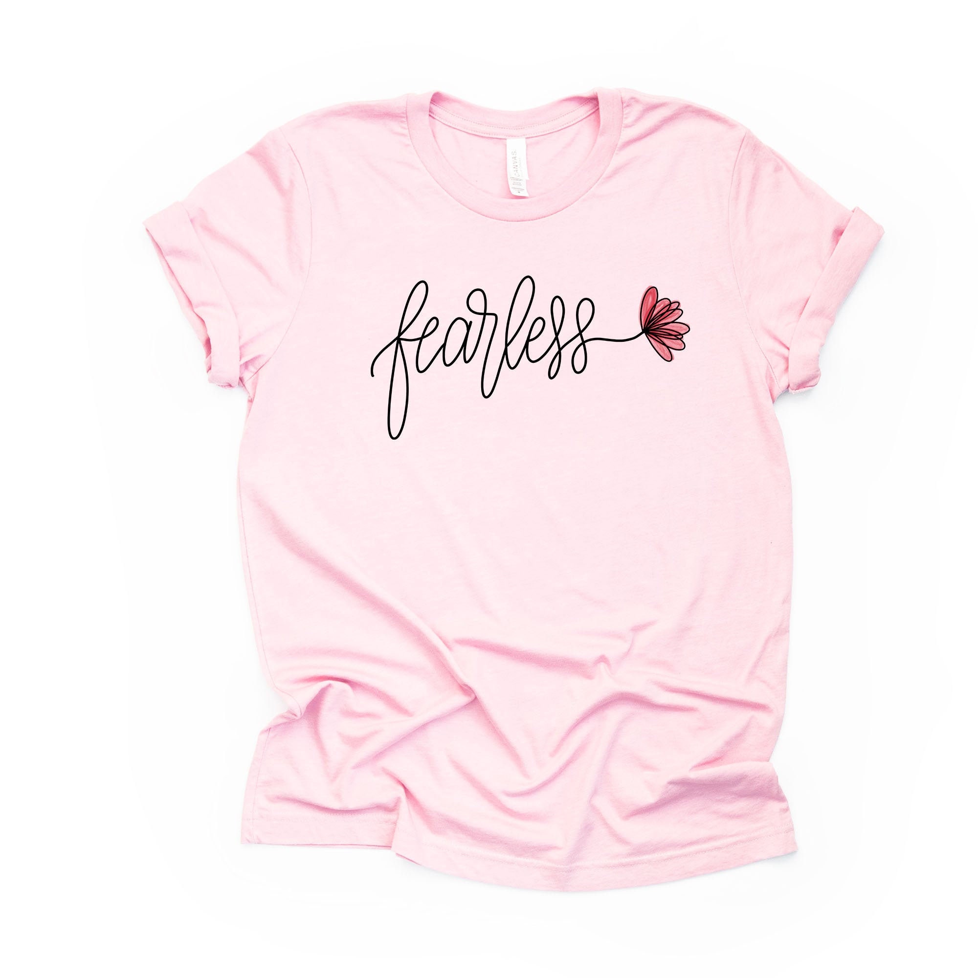 Simple Word Design Art Fearless With Flower Design on Premium - Etsy