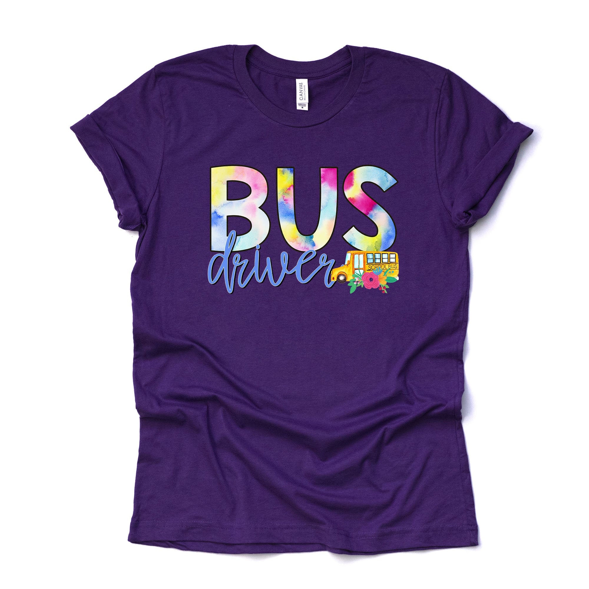 School Bus Driver Shirt Fun Tie Dye School Bus Driver Design | Etsy