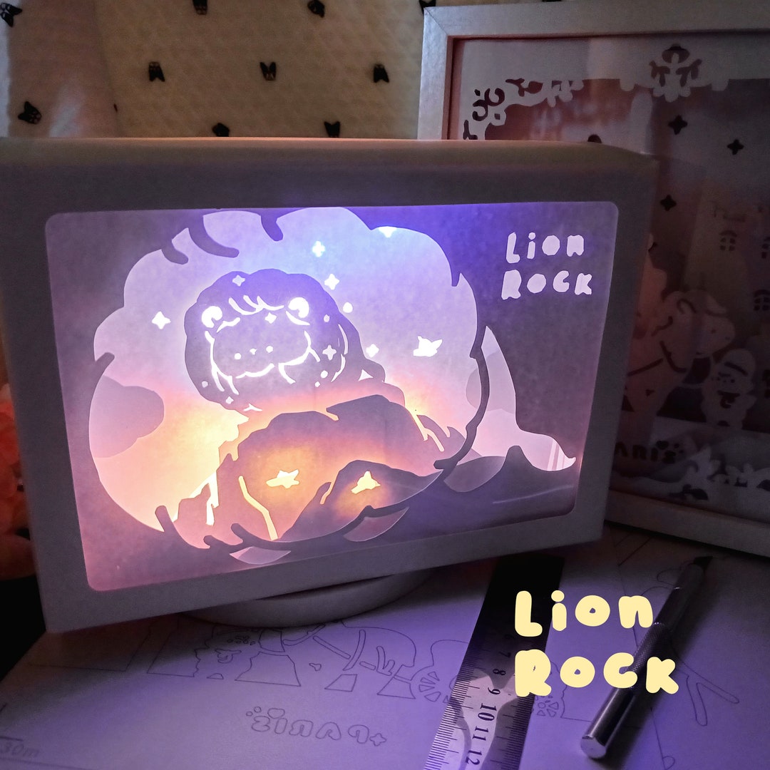The Lion Rock DIY Handmade Lightbox Template (pdf+svg+jpg)｜paper-cut ...