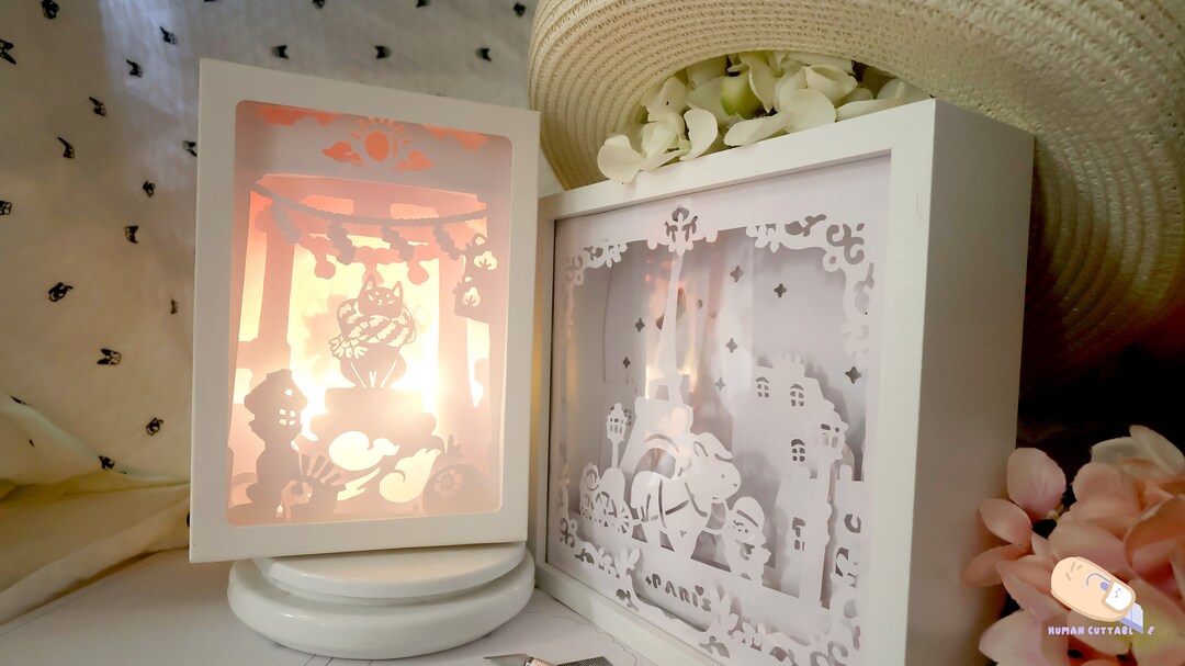 Nine-tailed Fox DIY Handmade Lightbox Template (pdf+svg+jpg)｜paper-cut ...