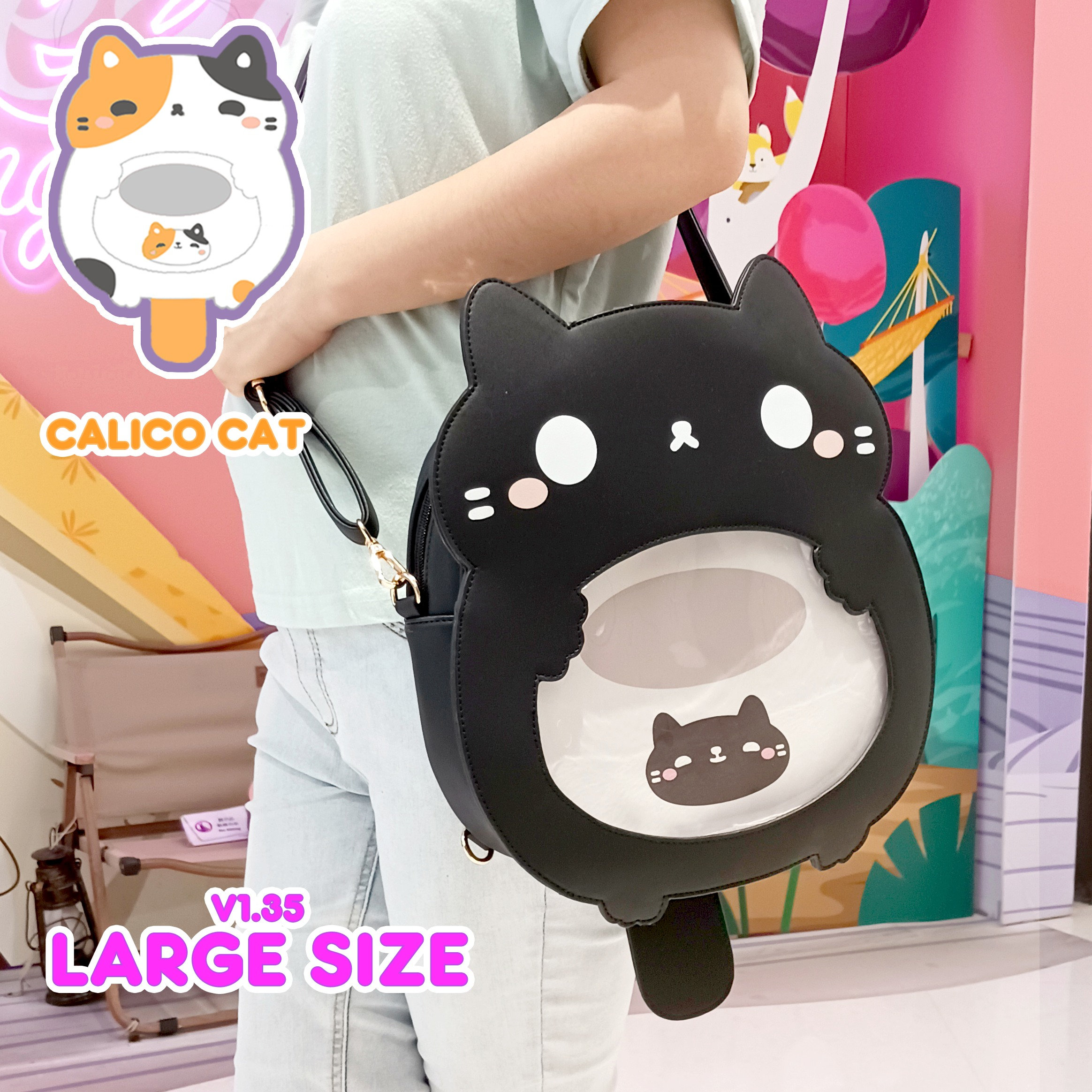Large Cat Ita Bag (v1.35): Kawaii Animal Design Backpack - Etsy