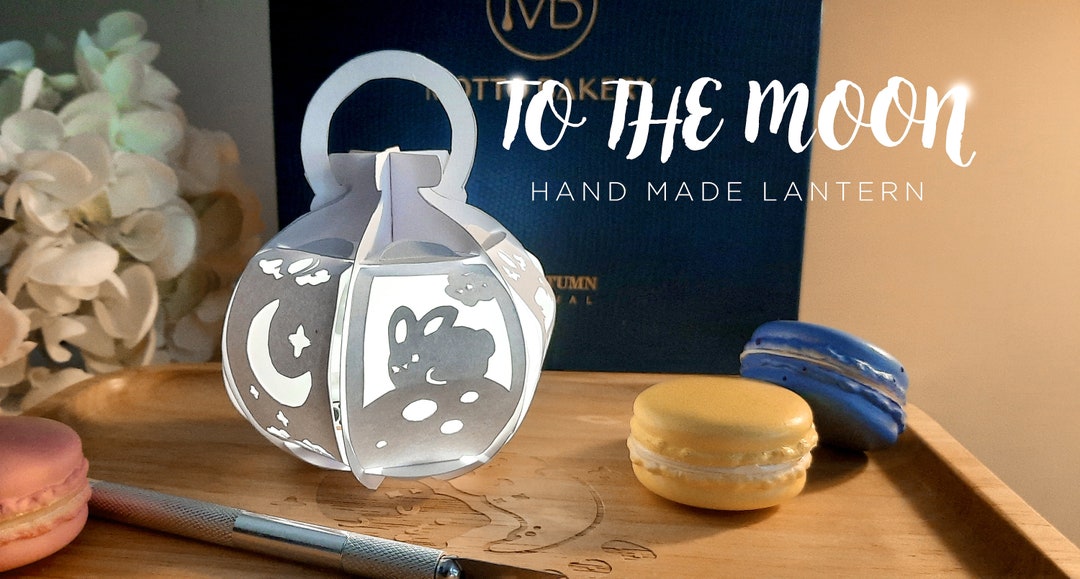Moon Rabbit Lantern DIY Handmade Lantern Template ｜ Mid-autumn Festival ...