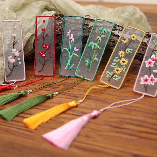 Embroidery Bookmark - Etsy